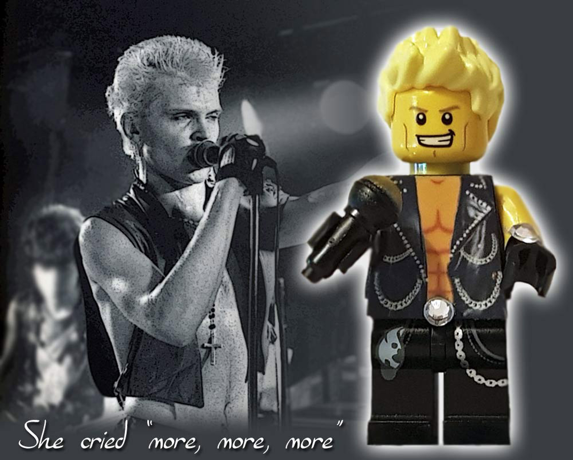 Billy Idol Pop Punk Frame Display Custom Figure 1980s Icon Unique ...