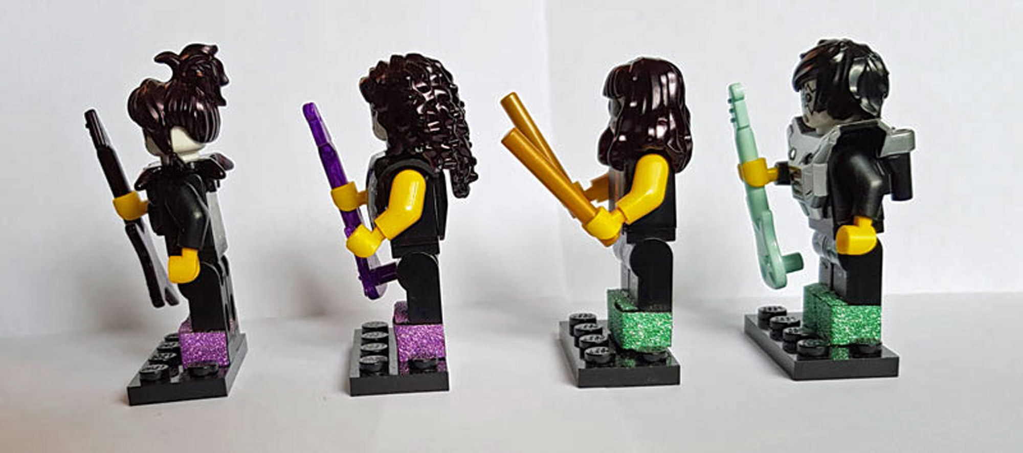 KISS Glam Rock Band 1980s Paul Stanley Gene Simmons Custom Band Set ...